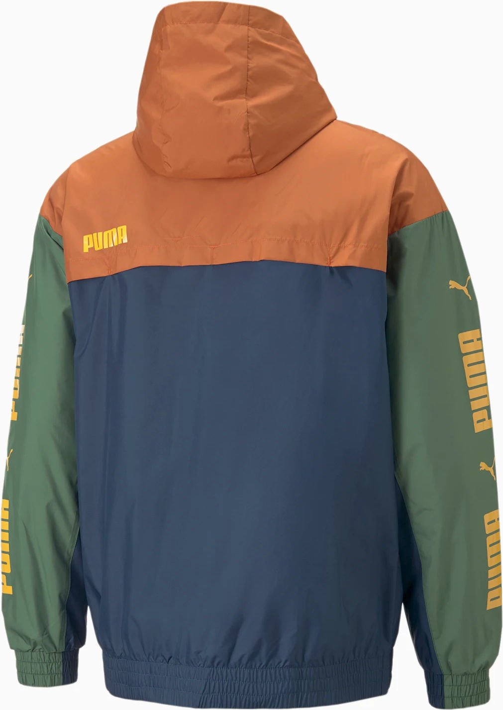 Kurtka męska Colourblock Hooded Windbreaker Puma - granatowy/zielony ...