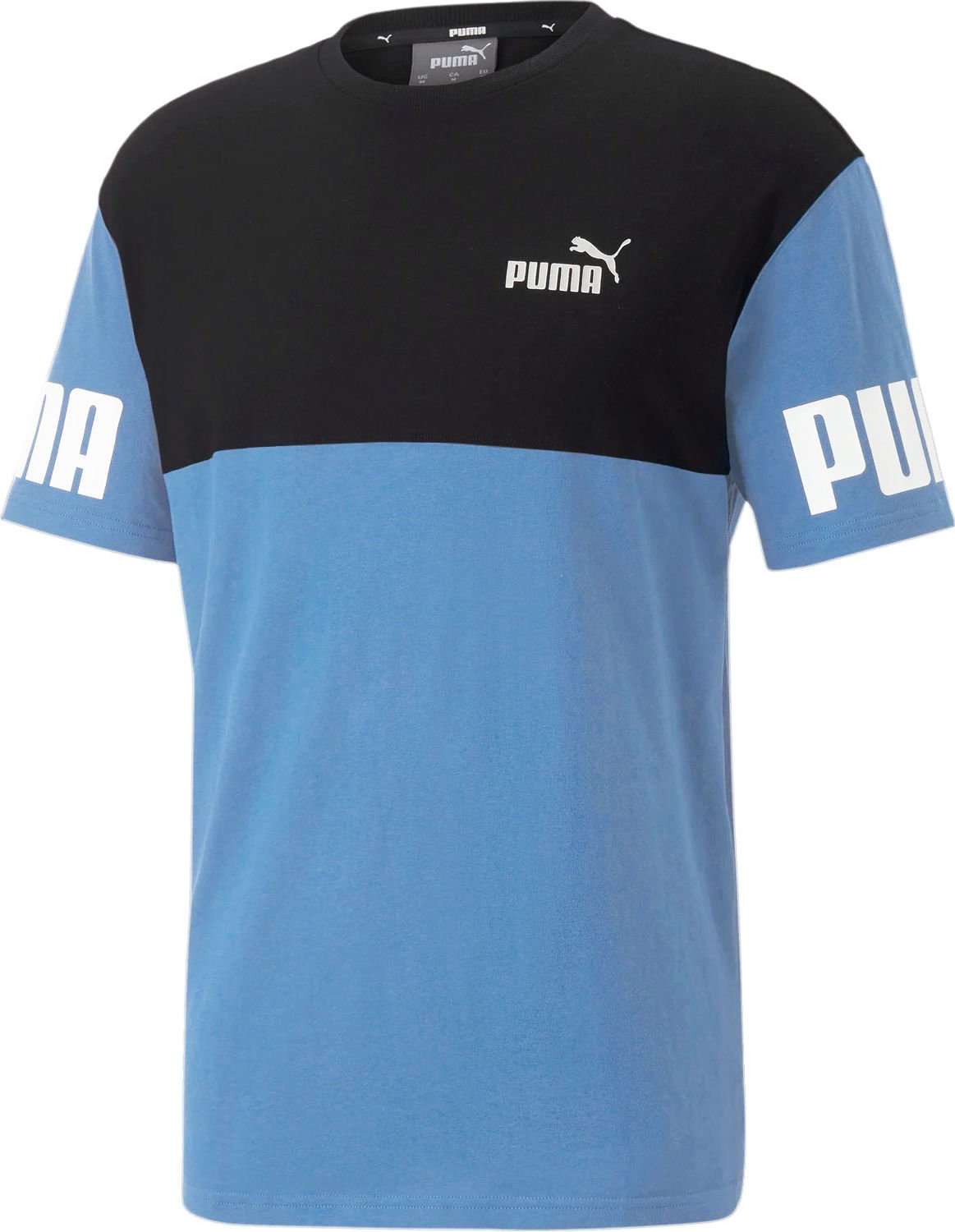 Koszulka męska Power Colorblock Tee '22 Puma - niebieska