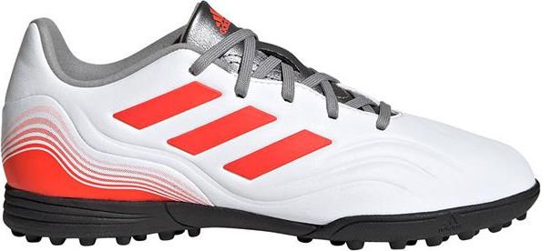 Buty piłkarskie turfy Copa Sense.3 TF Adidas - białe/czerwone