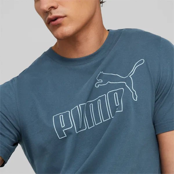 Koszulka męska Essentials Elevated Tee Puma - niebieska