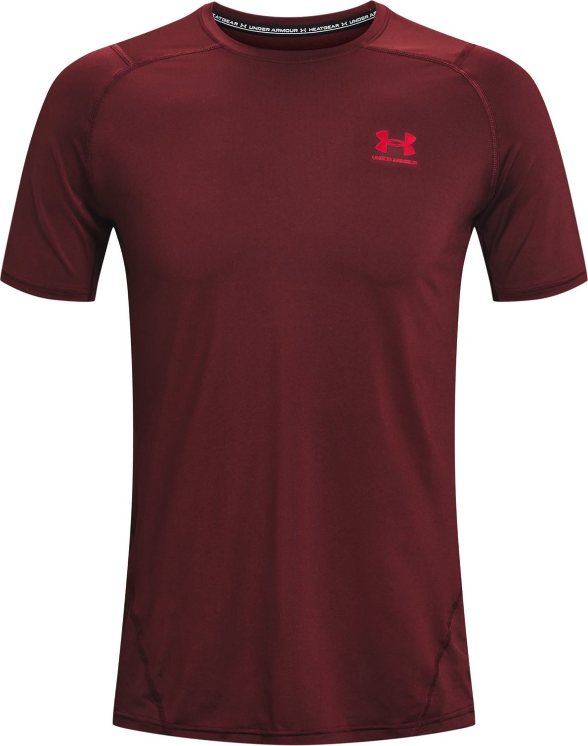 Koszulka męska HeatGear Armour Fitted SS Under Armour - claret