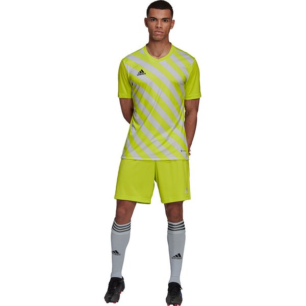 Koszulka męska Entrada 22 Graphic Adidas - żółto-szara - Sport-Shop.pl