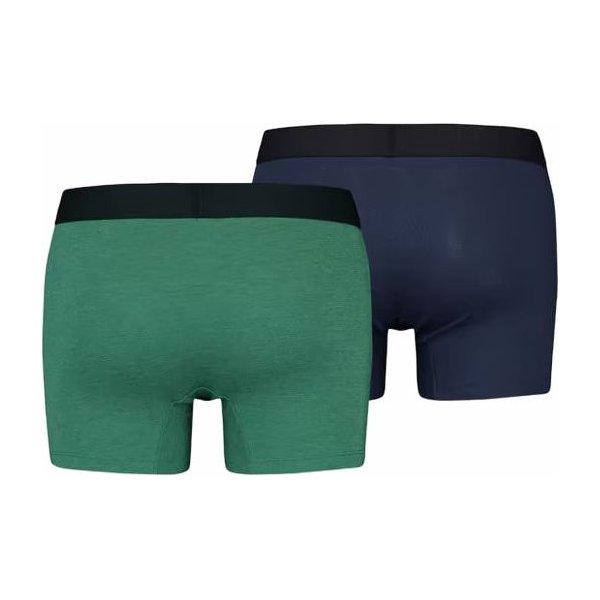 Bokserki męskie Optical Illusion Brief Organic 2pary Levis - green/navy